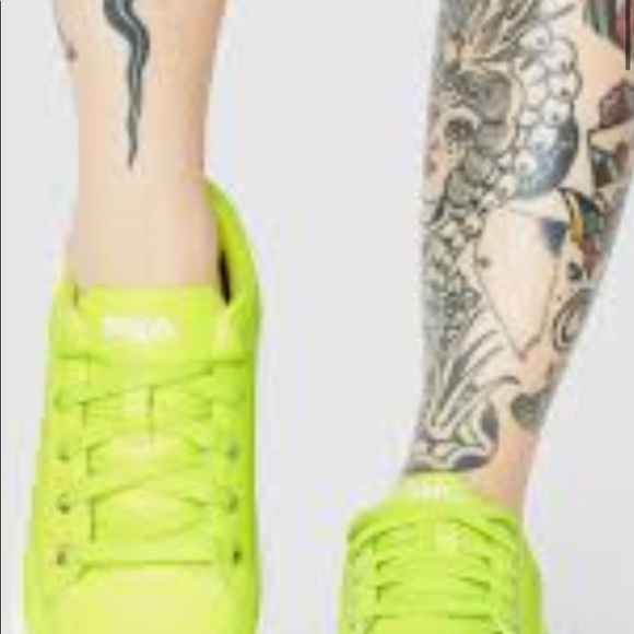 Fila | Shoes | Fila Sandblast Low Neon Yellow Shift Color Change | Poshmark